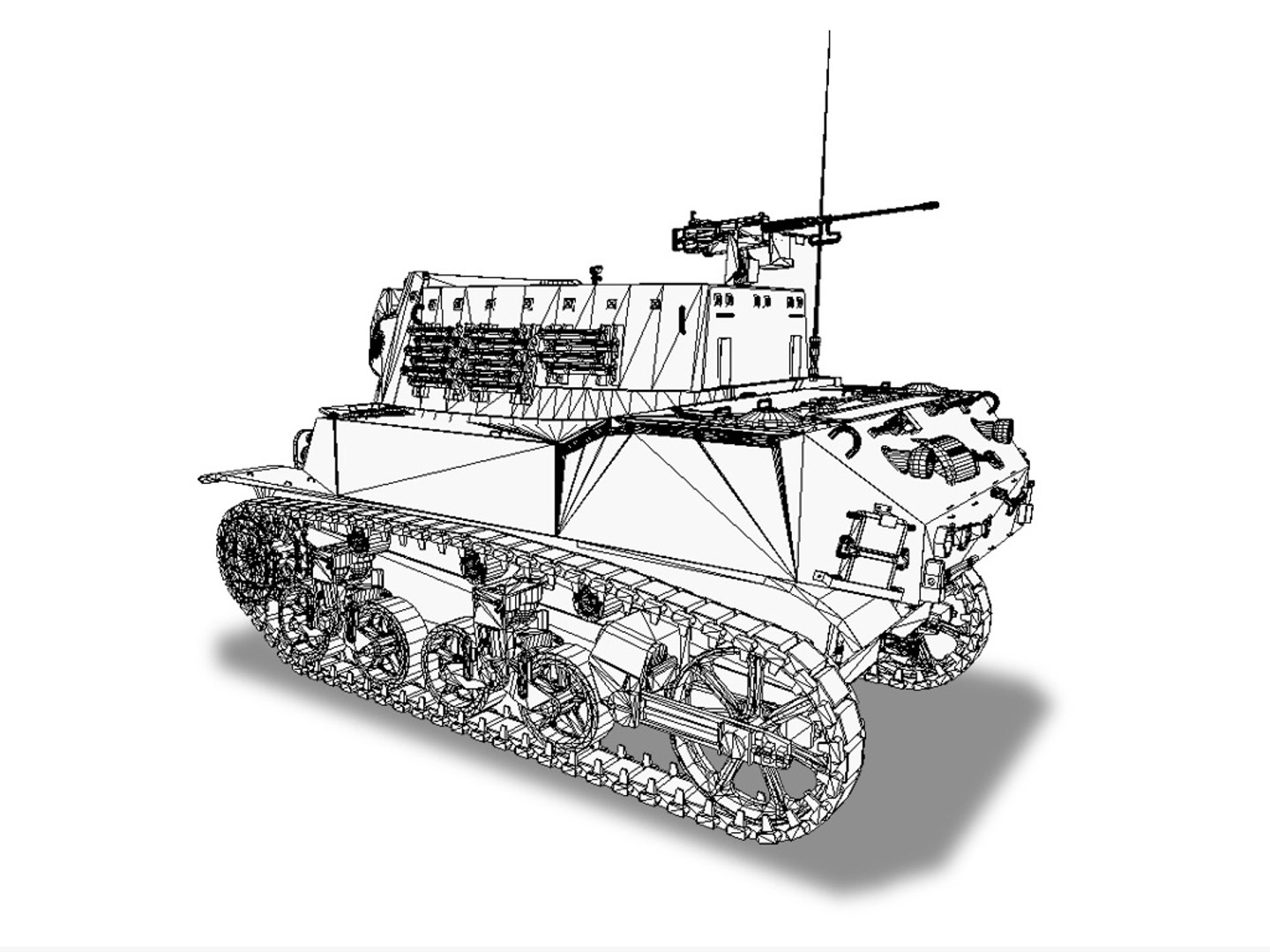 Tank 75mm Howitzer 3d Model