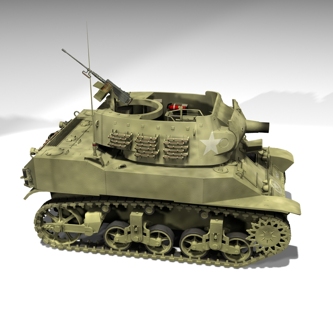 Tank 75mm Howitzer 3d Model