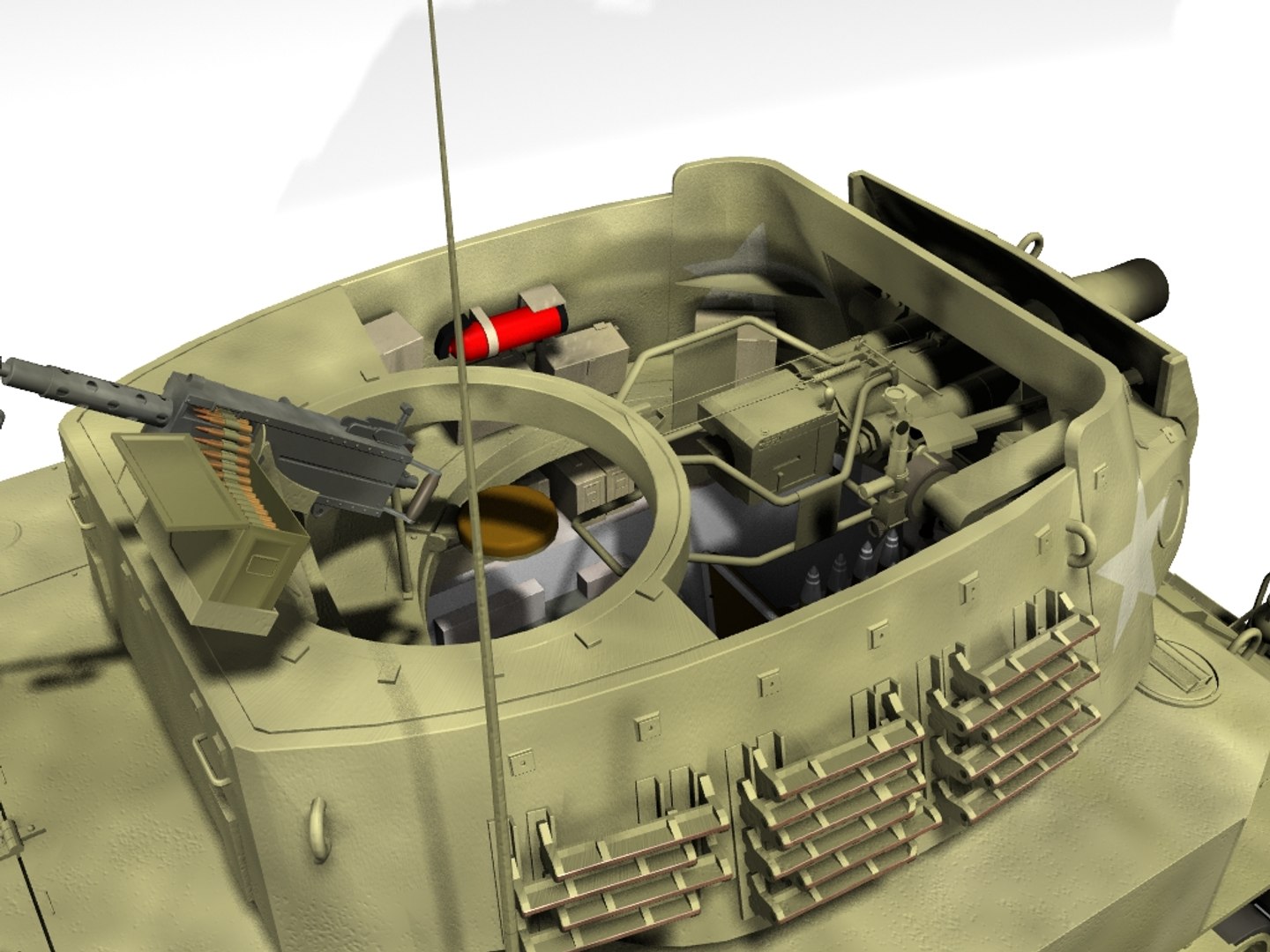 Tank 75mm Howitzer 3d Model