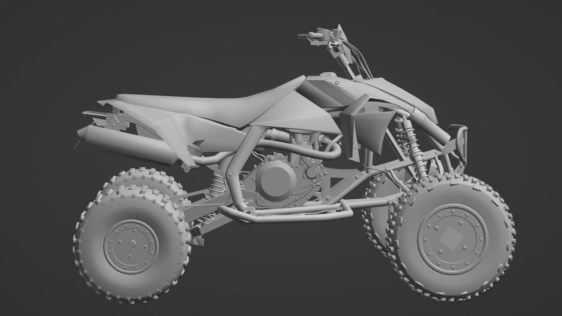 3D Burst 450FX High-Speed Off-Road Bike 3D Model Low-poly 3D Model ...