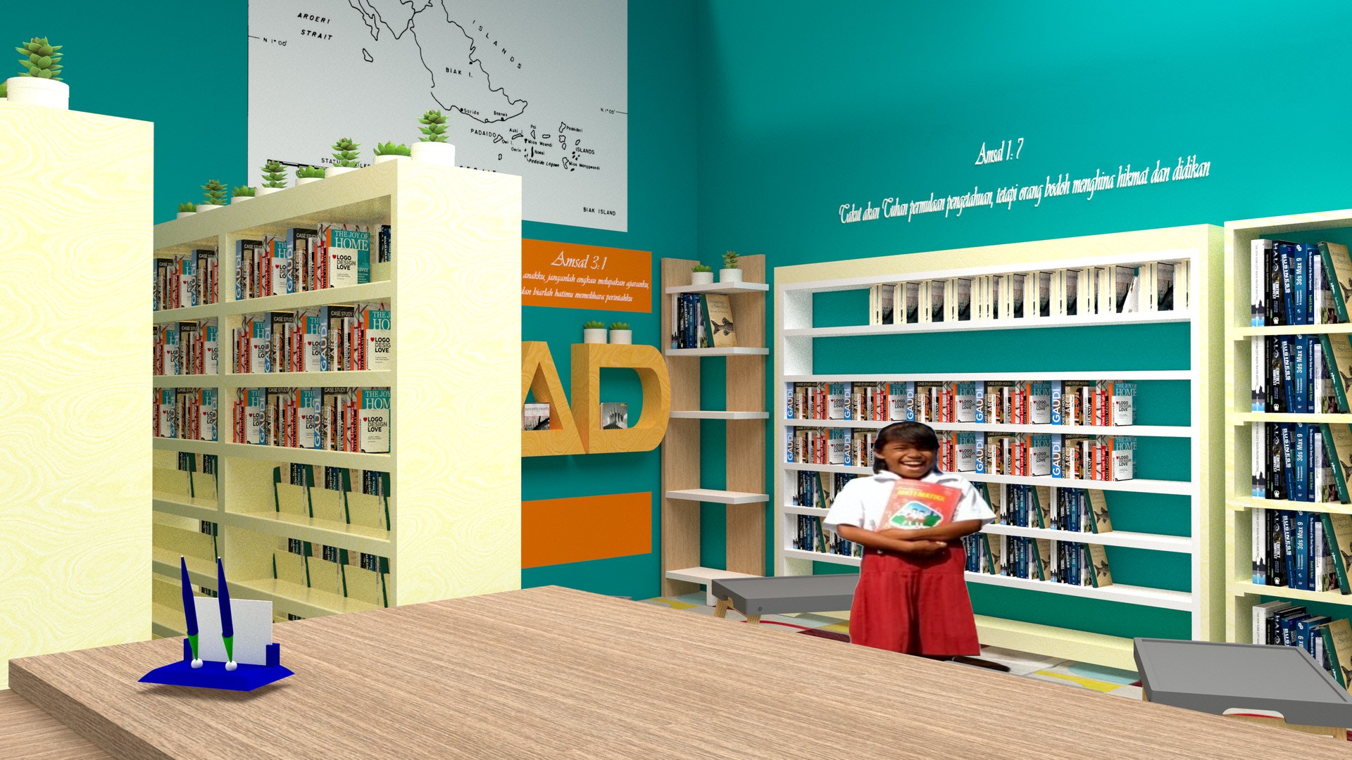 Elementary School Library Artsaroy 5x6 3D Model - TurboSquid 2052045