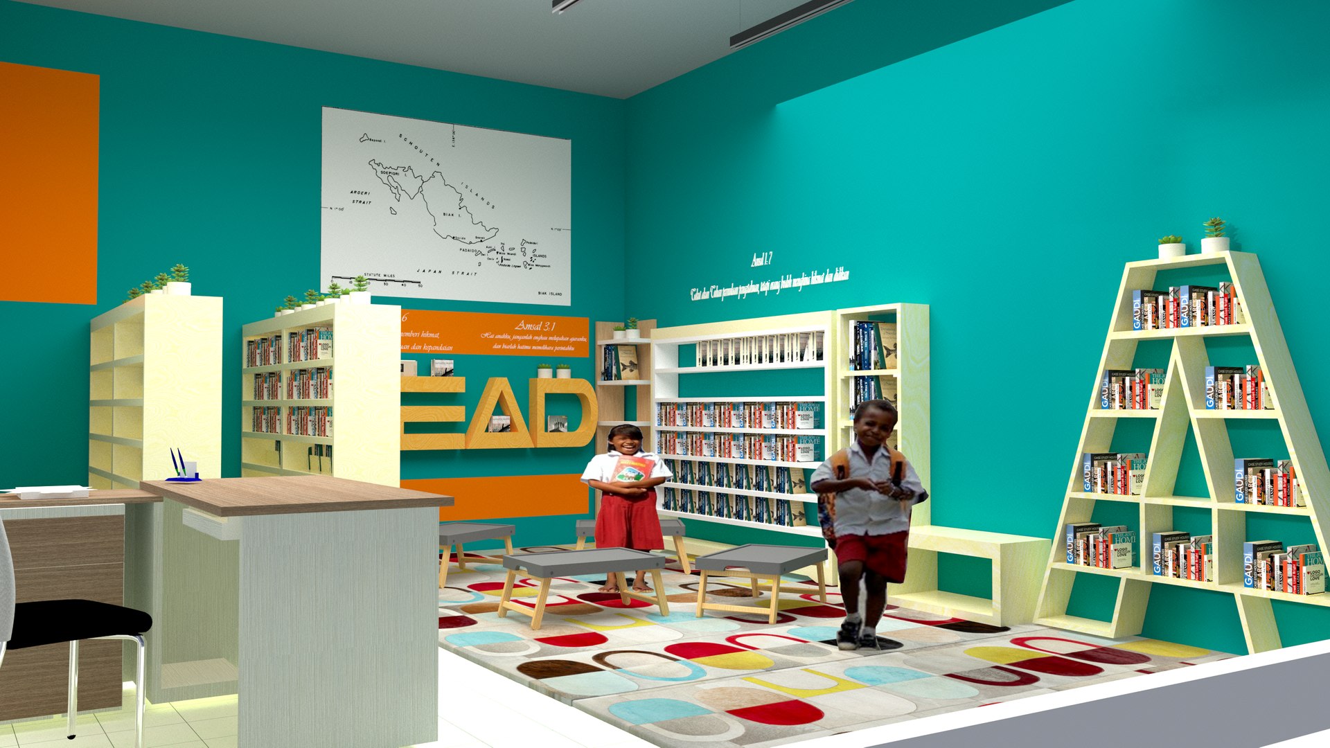 Elementary School Library Artsaroy 5x6 3D Model - TurboSquid 2052045