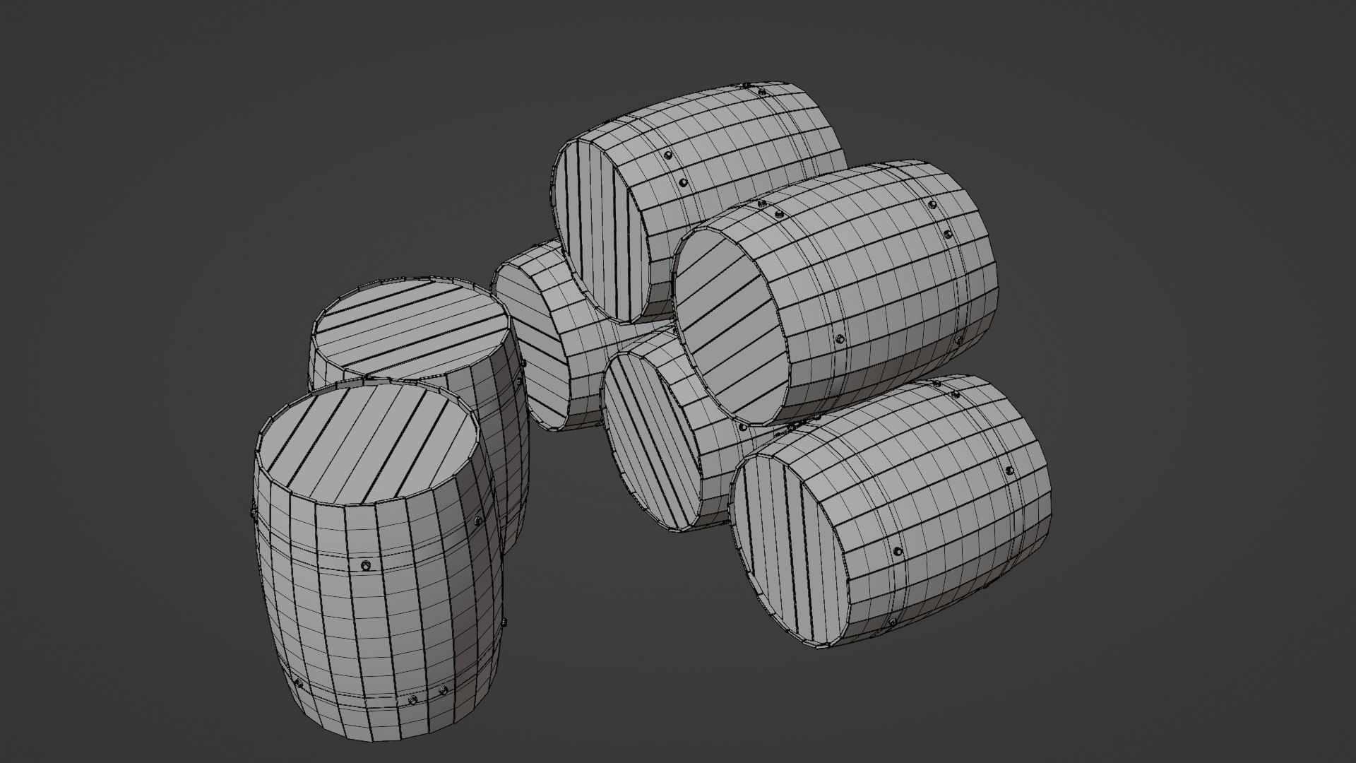 3D Barrels - TurboSquid 2032752