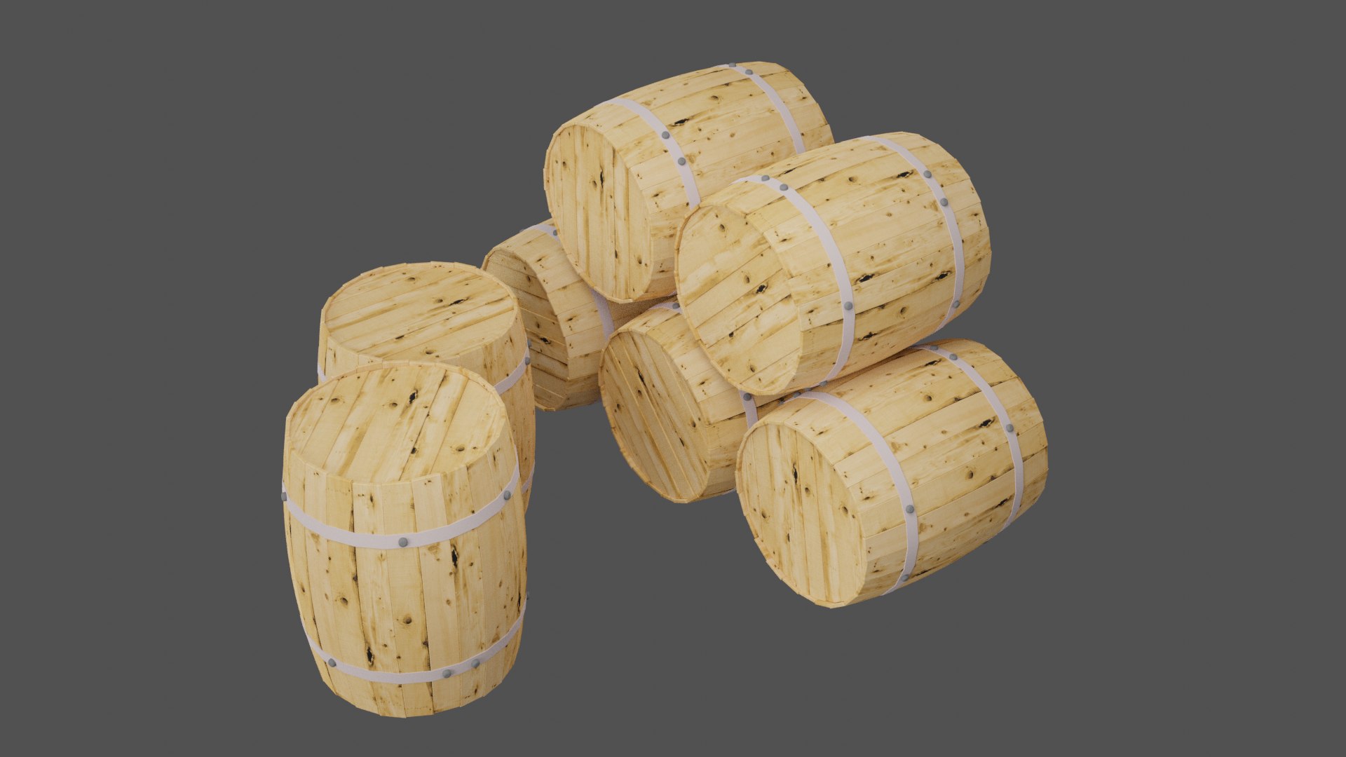 3D Barrels - TurboSquid 2032752