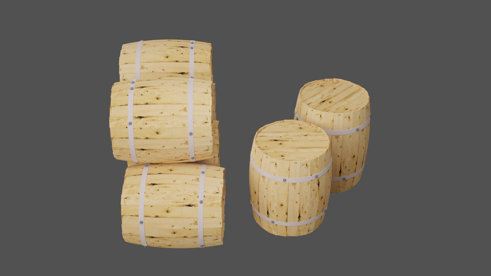 3D Barrels - TurboSquid 2032752