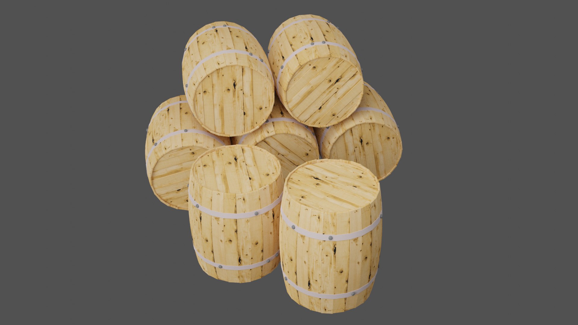 3D Barrels - TurboSquid 2032752