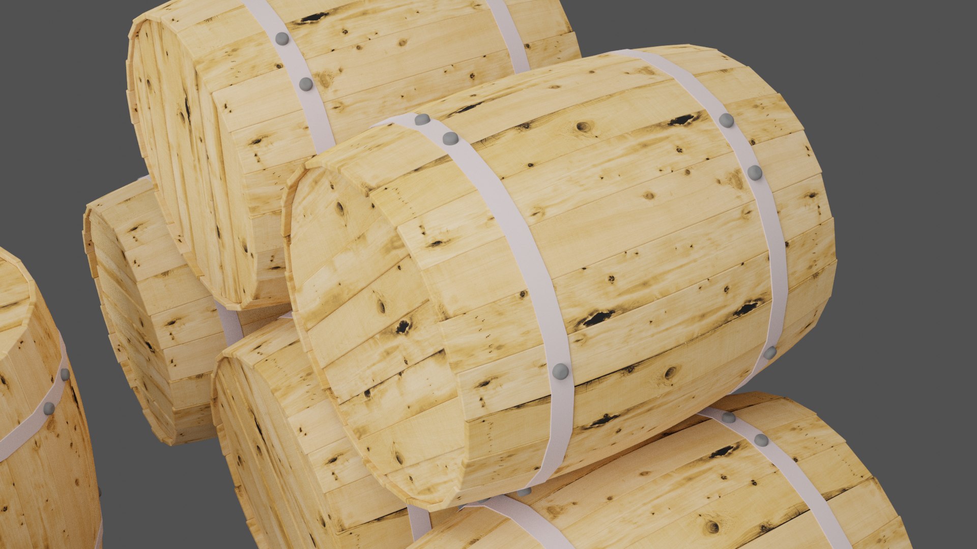 3D Barrels - TurboSquid 2032752