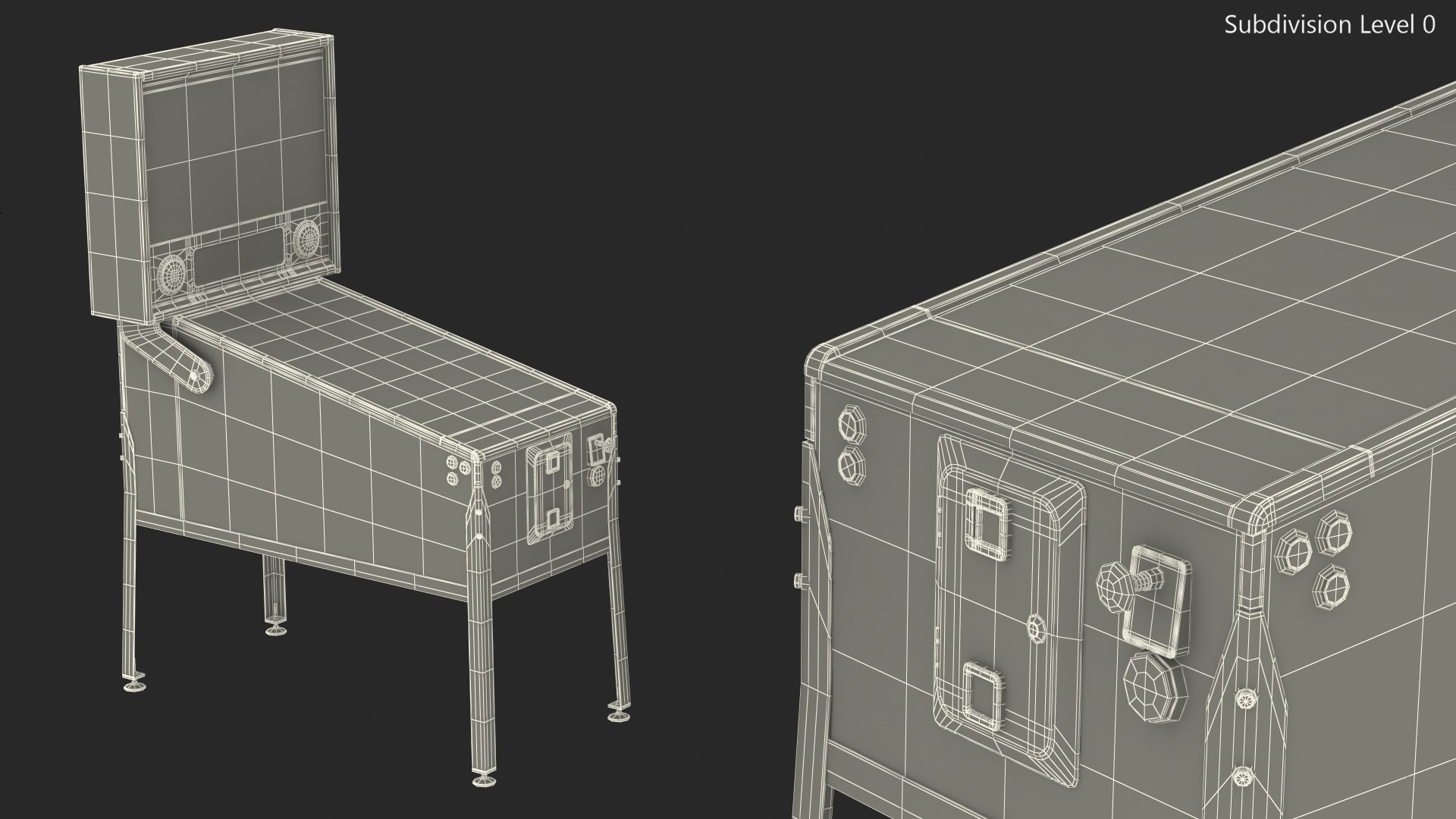 Classic Arcade Virtual Pinball Machine 3D - TurboSquid 1715632