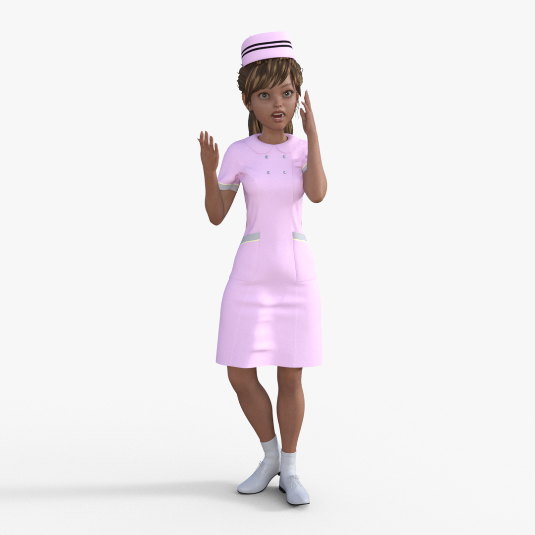 3D Cartoon Nurse Rigged model - TurboSquid 1968103