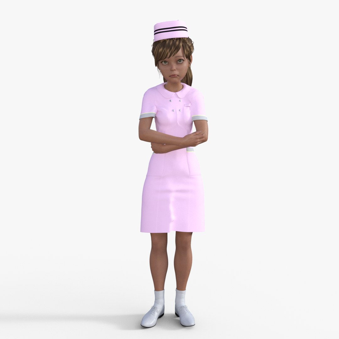 3D Cartoon Nurse Rigged Model - TurboSquid 1968103