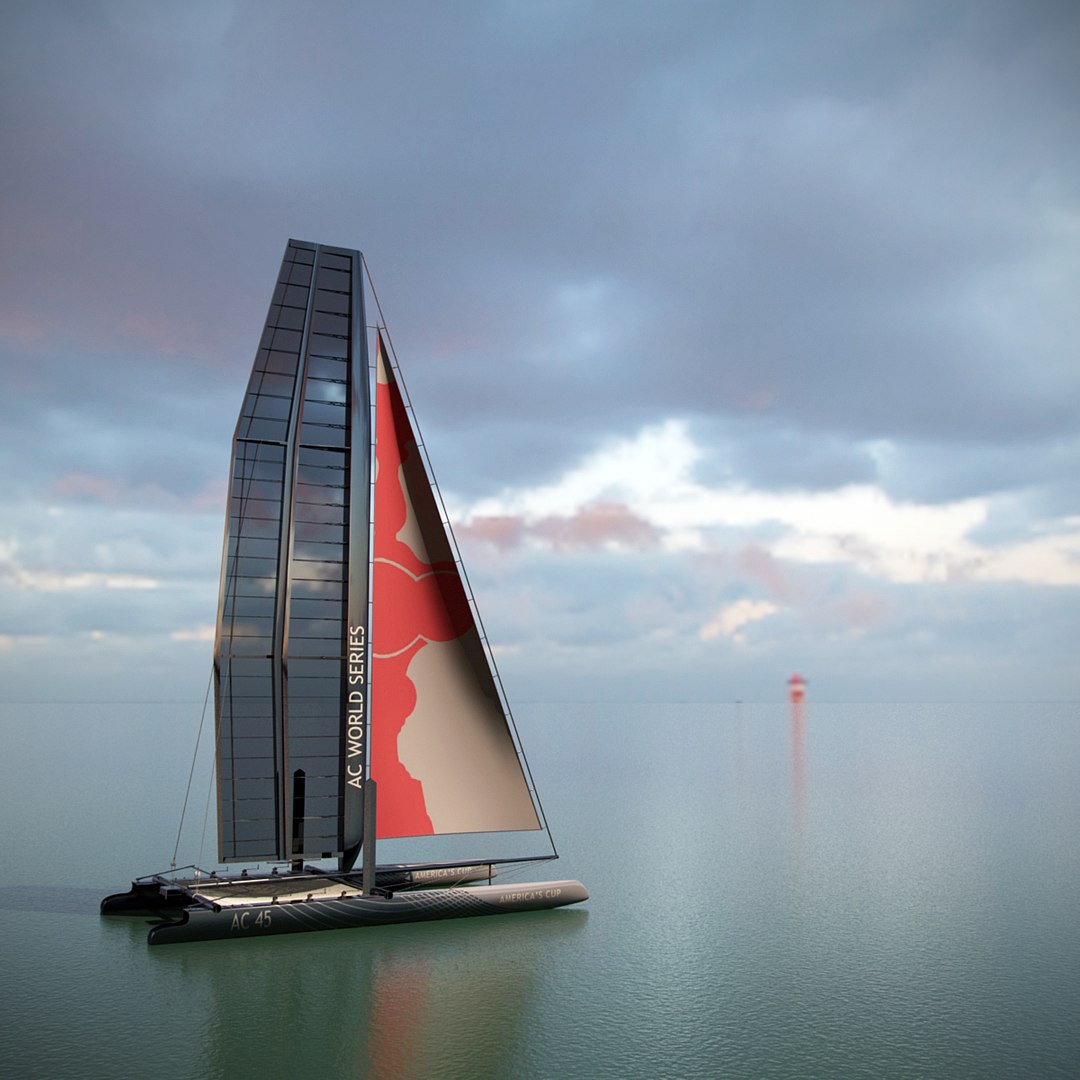 3d Model America S Catamaran Ac45