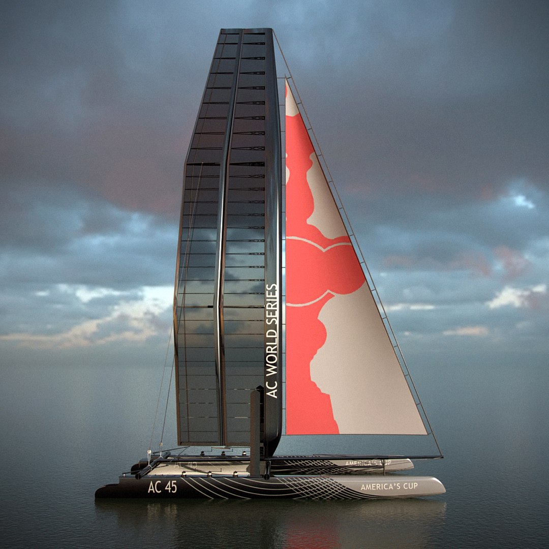 3d Model America S Catamaran Ac45
