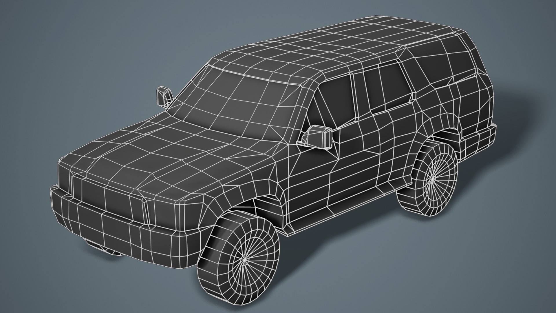 Old SUV Car -Red- - Low Poly Mobile Ready 3D Model - TurboSquid 2041178