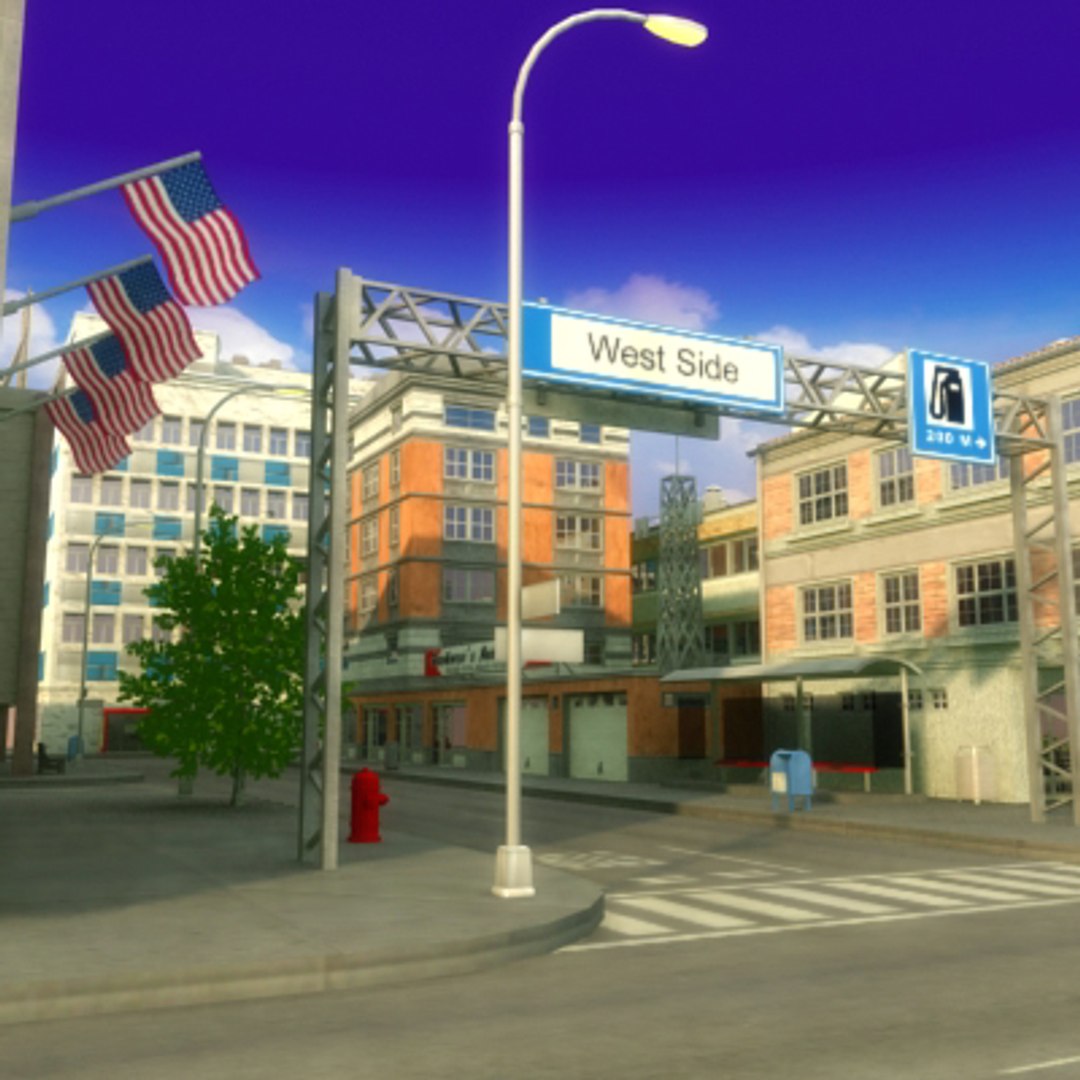 Modular City Block Buildings 3d Model