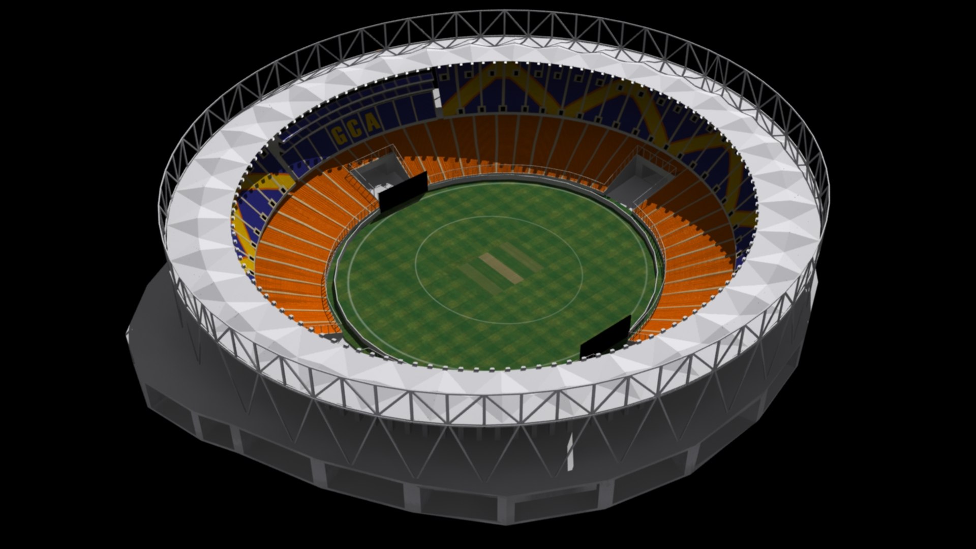 Narendra Modi Cricket Stadium Ahmedabad 3D Model - TurboSquid 2208106