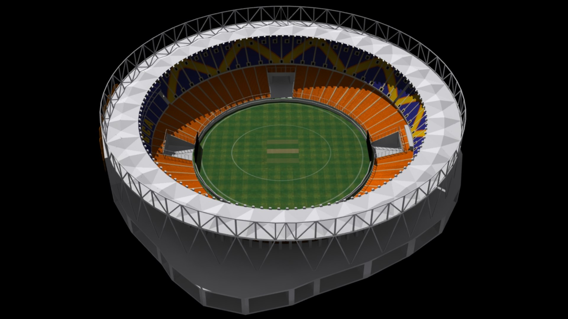 Narendra Modi Cricket Stadium Ahmedabad 3D Model - TurboSquid 2208106