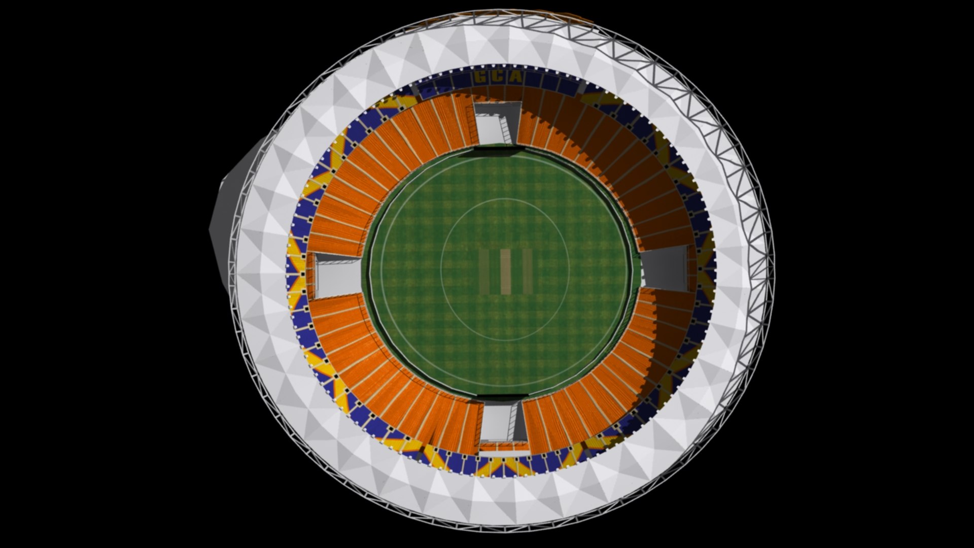 Narendra Modi Cricket Stadium Ahmedabad 3D Model - TurboSquid 2208106