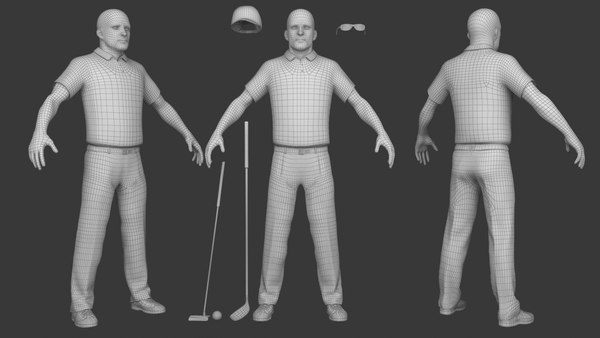 3D Golfers Rigged model - TurboSquid 1811029