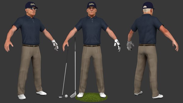 3D Golfers Rigged model - TurboSquid 1811029