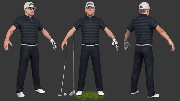 3D Golfers Rigged model - TurboSquid 1811029