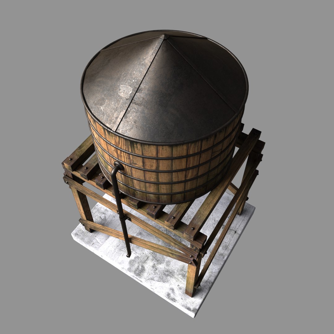 3D Water Tower Photorealistic Model - TurboSquid 1178917