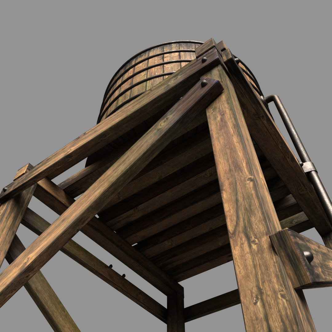 3D Water Tower Photorealistic Model - TurboSquid 1178917