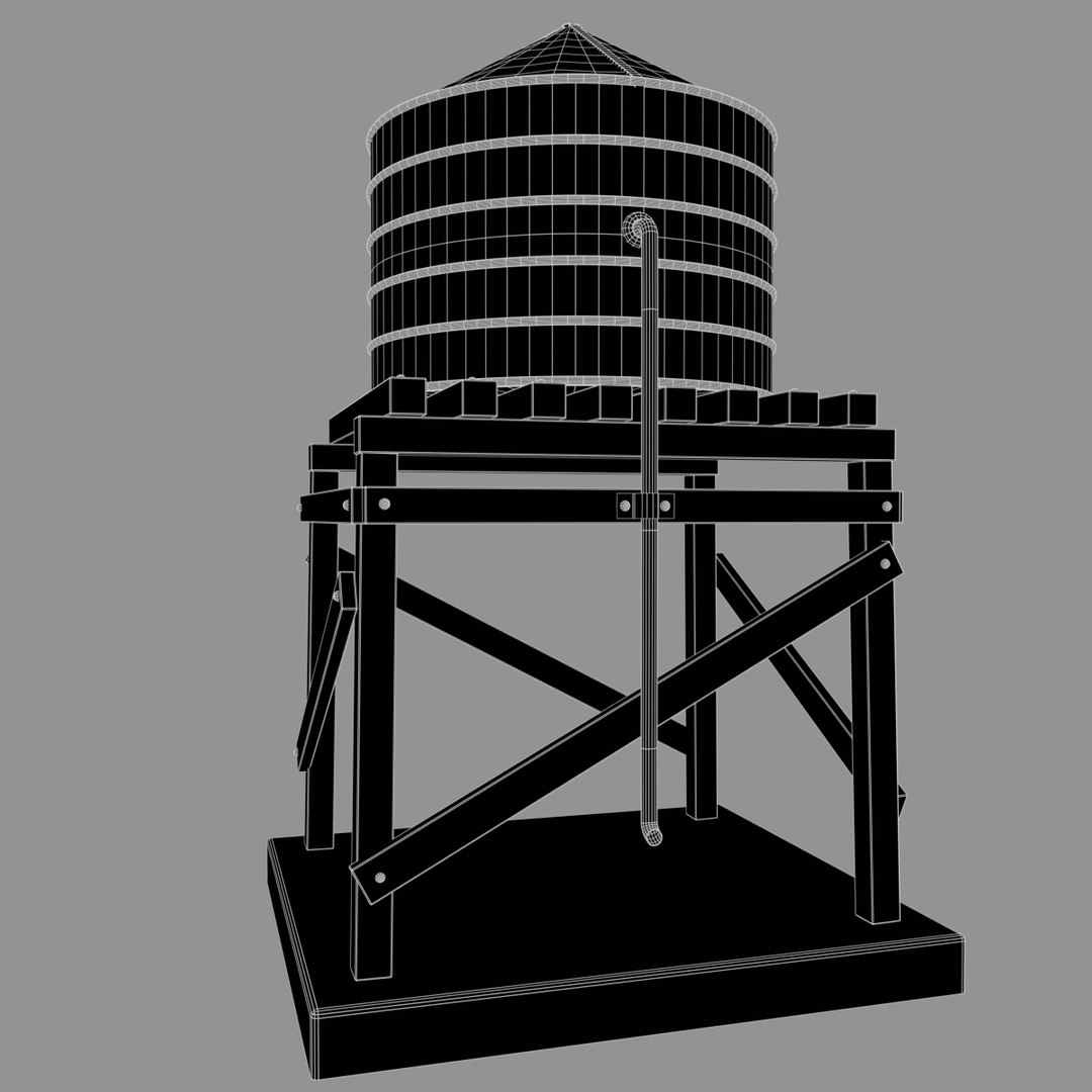 3D Water Tower Photorealistic Model - TurboSquid 1178917