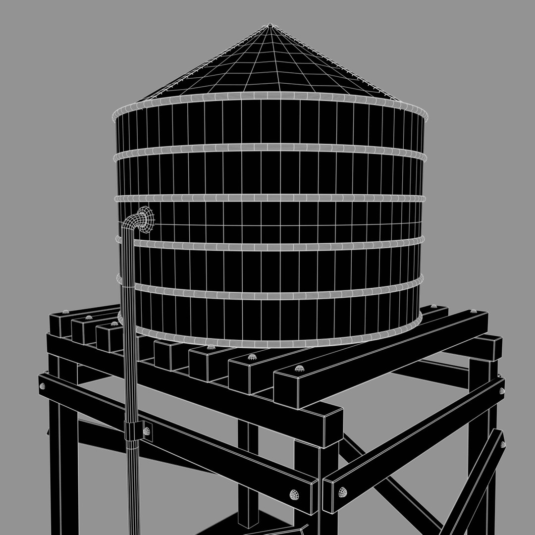 3D Water Tower Photorealistic Model - TurboSquid 1178917