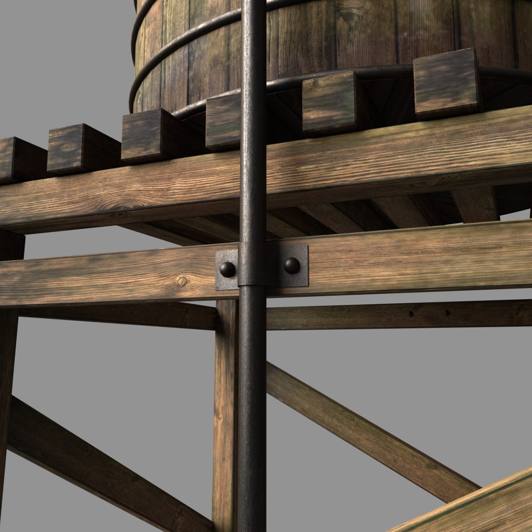 3D Water Tower Photorealistic Model - TurboSquid 1178917