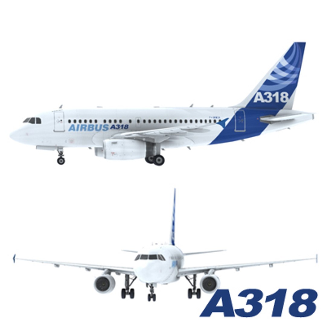 airbus a318 3d model
