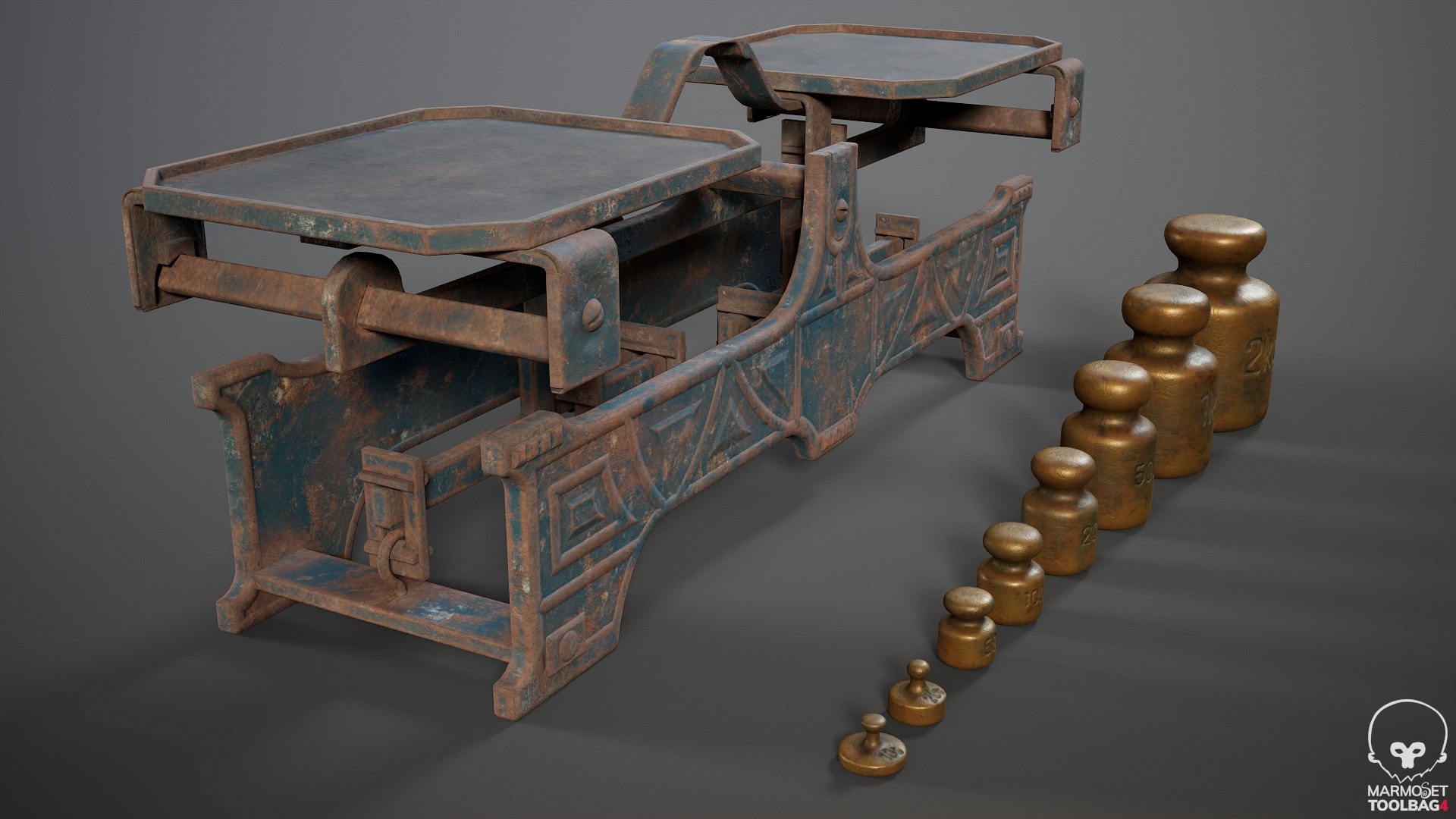 3D Balance Scale And Weights PBR Model - TurboSquid 2009044