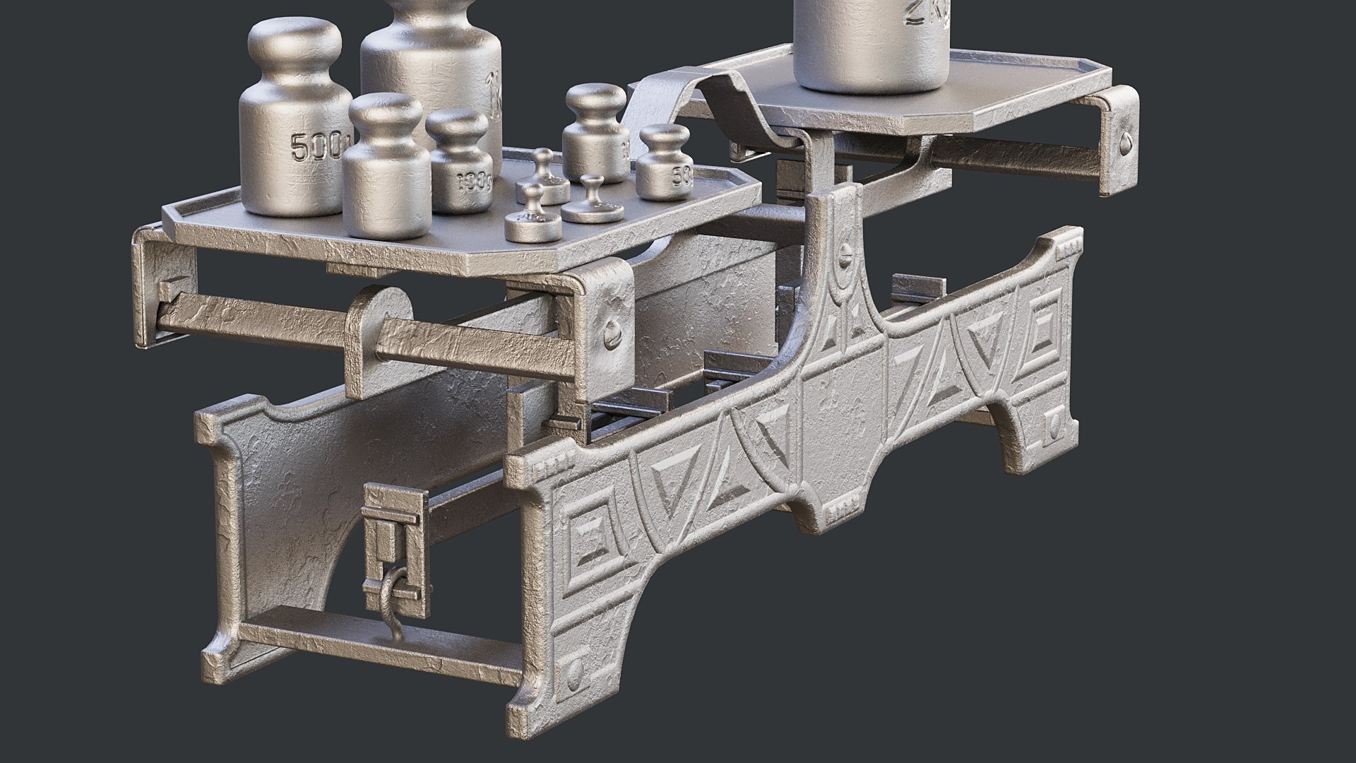 3D Balance Scale and Weights PBR model - TurboSquid 2009044