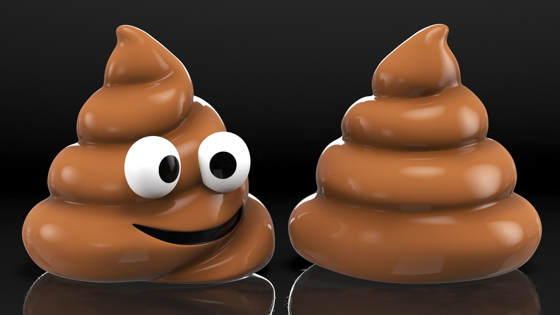 3D Smiling Face Poop Emoji Smile - TurboSquid 1801263