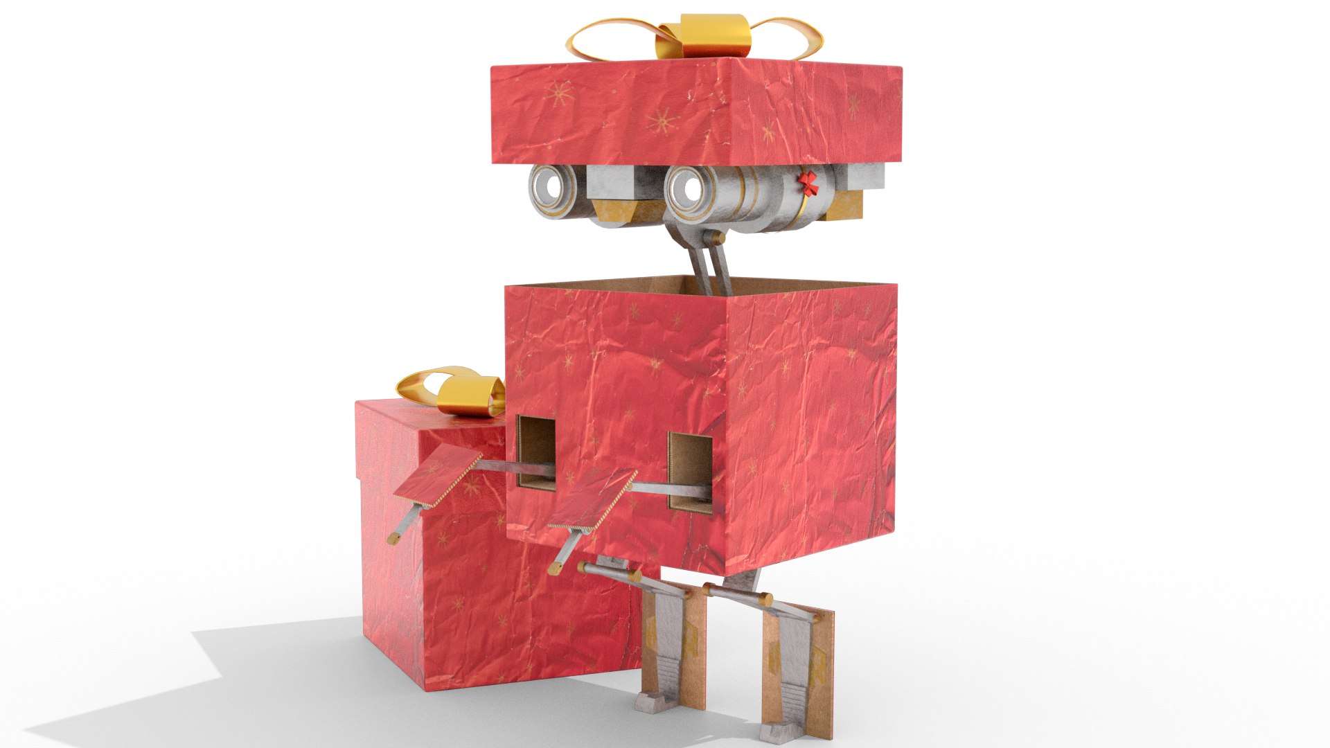 3D Gift Present Robot Rigged Low-poly - TurboSquid 2004151