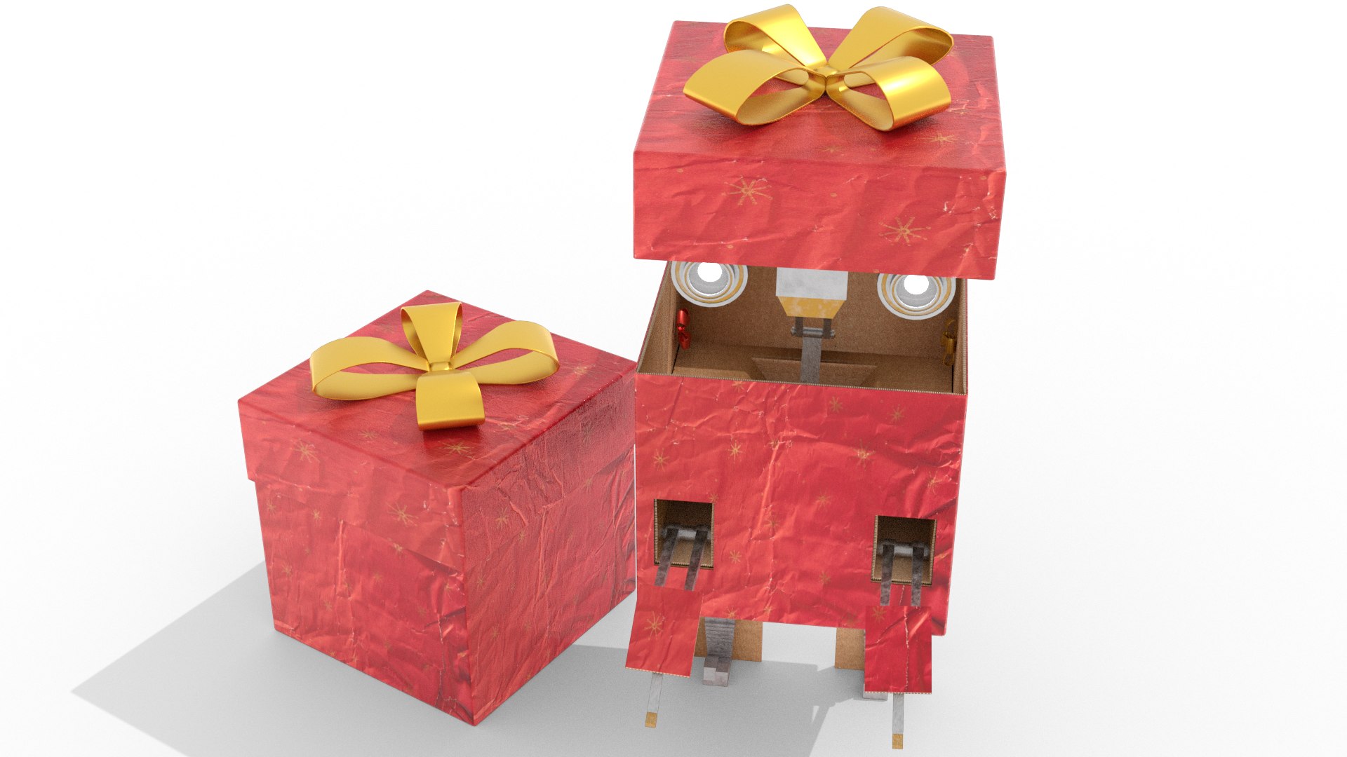 3D Gift Present Robot Rigged Low-poly - TurboSquid 2004151