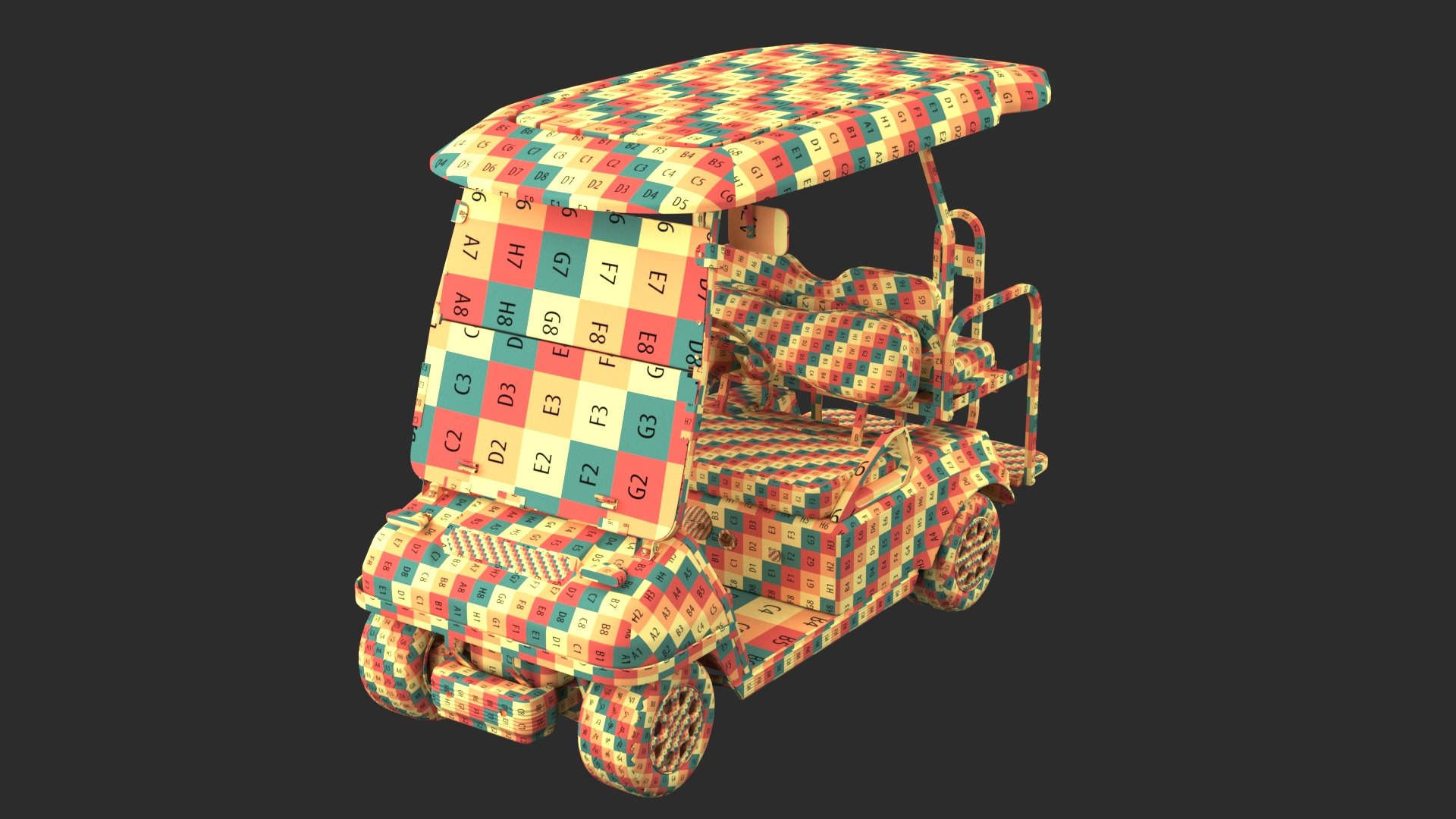 3D Model Club Car 4 Seater - TurboSquid 2131687