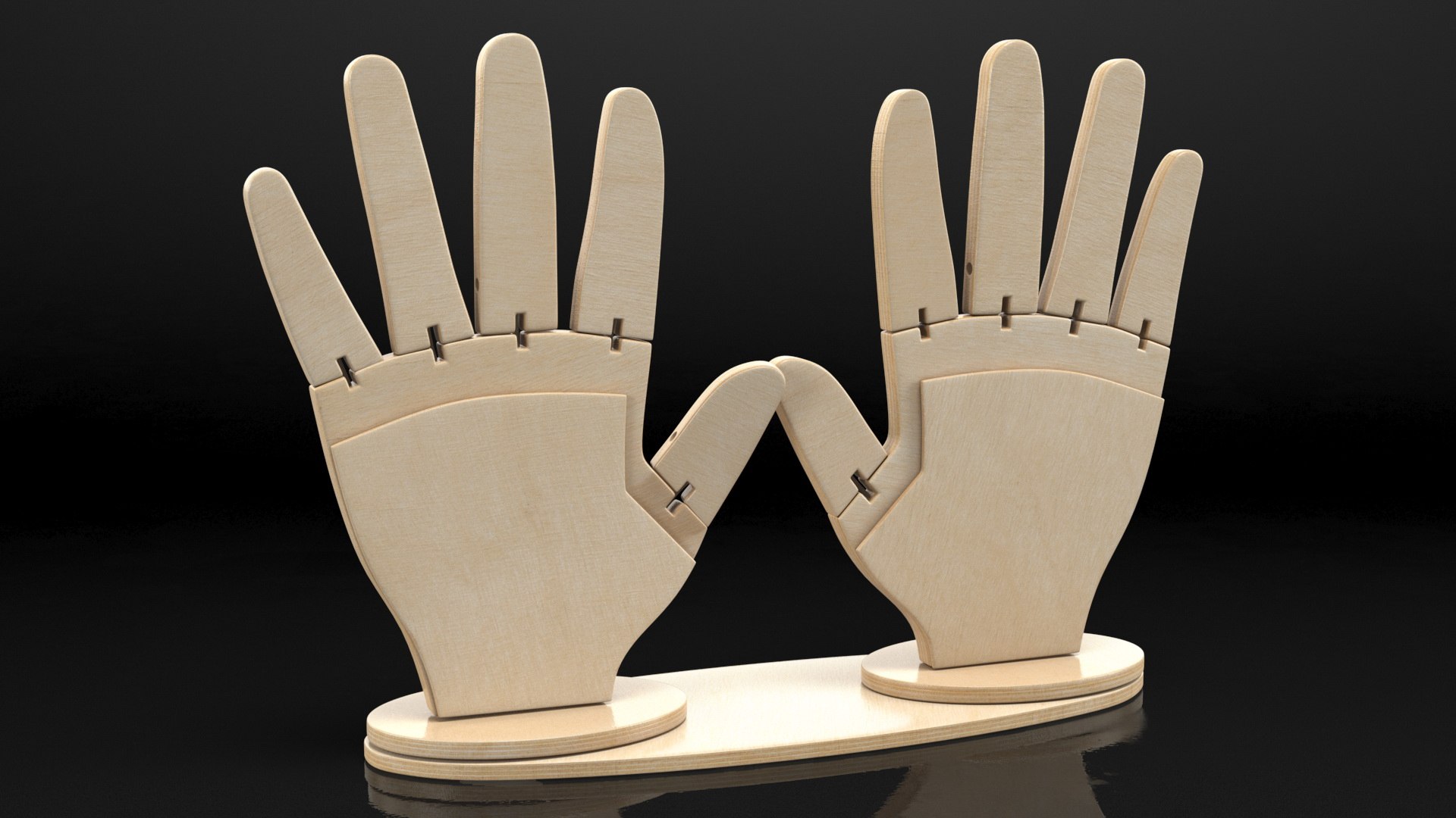 Hands Made Of Wood 3D - TurboSquid 1821178