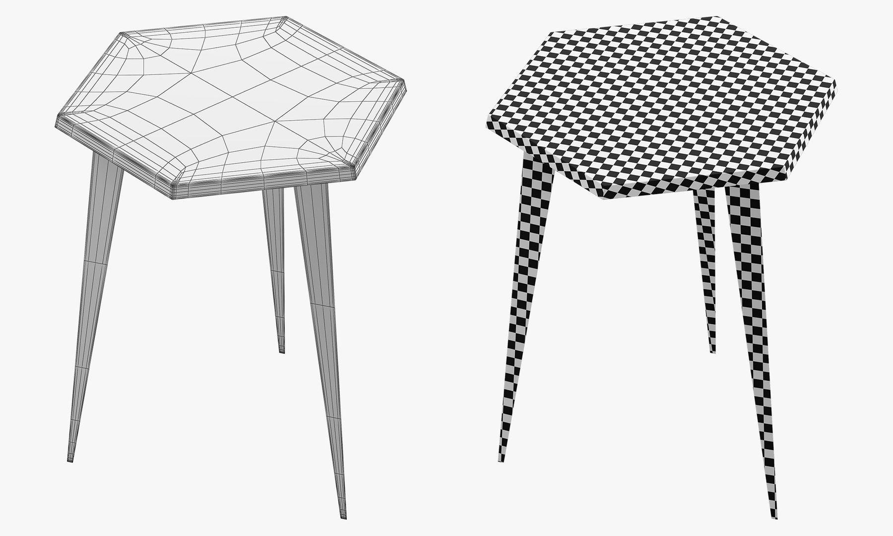 Joybird Hex End Table 3D - TurboSquid 1793472