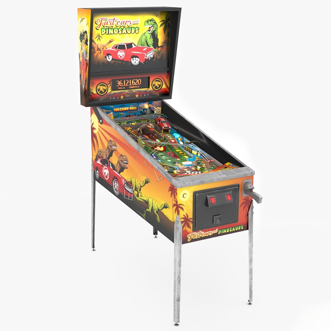 Fast cars and dinosaurs pinball 3D model - TurboSquid 1945677