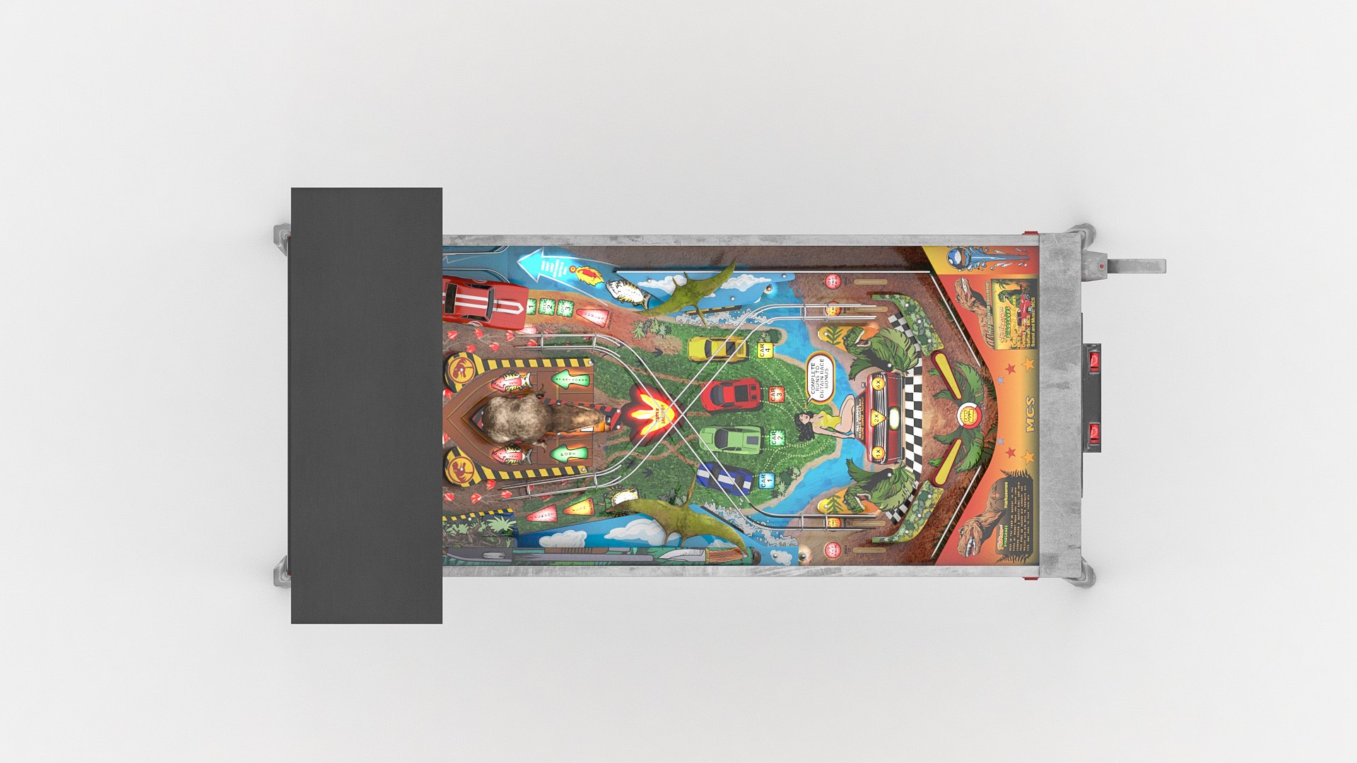 Fast Cars And Dinosaurs Pinball 3D Model - TurboSquid 1945677