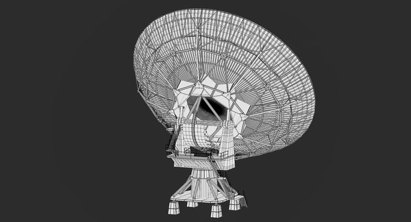 Radio telescope satellite dish 3D model - TurboSquid 1396985