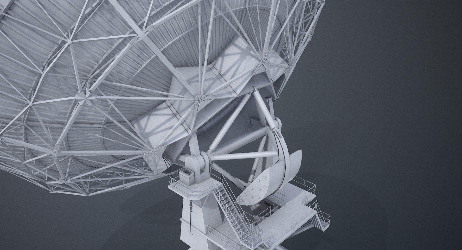 Radio Telescope Satellite Dish 3D Model - TurboSquid 1396985