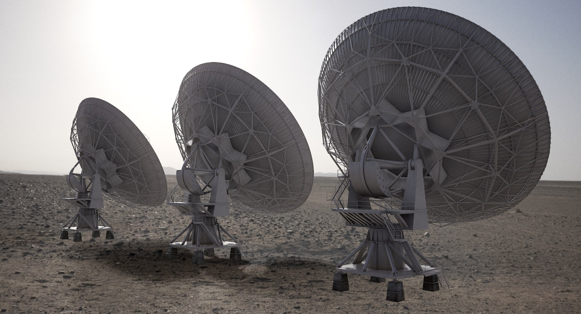 Radio Telescope Satellite Dish 3D Model - TurboSquid 1396985