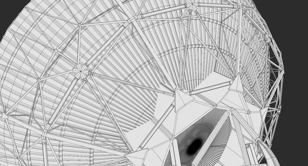 Radio telescope satellite dish 3D model - TurboSquid 1396985