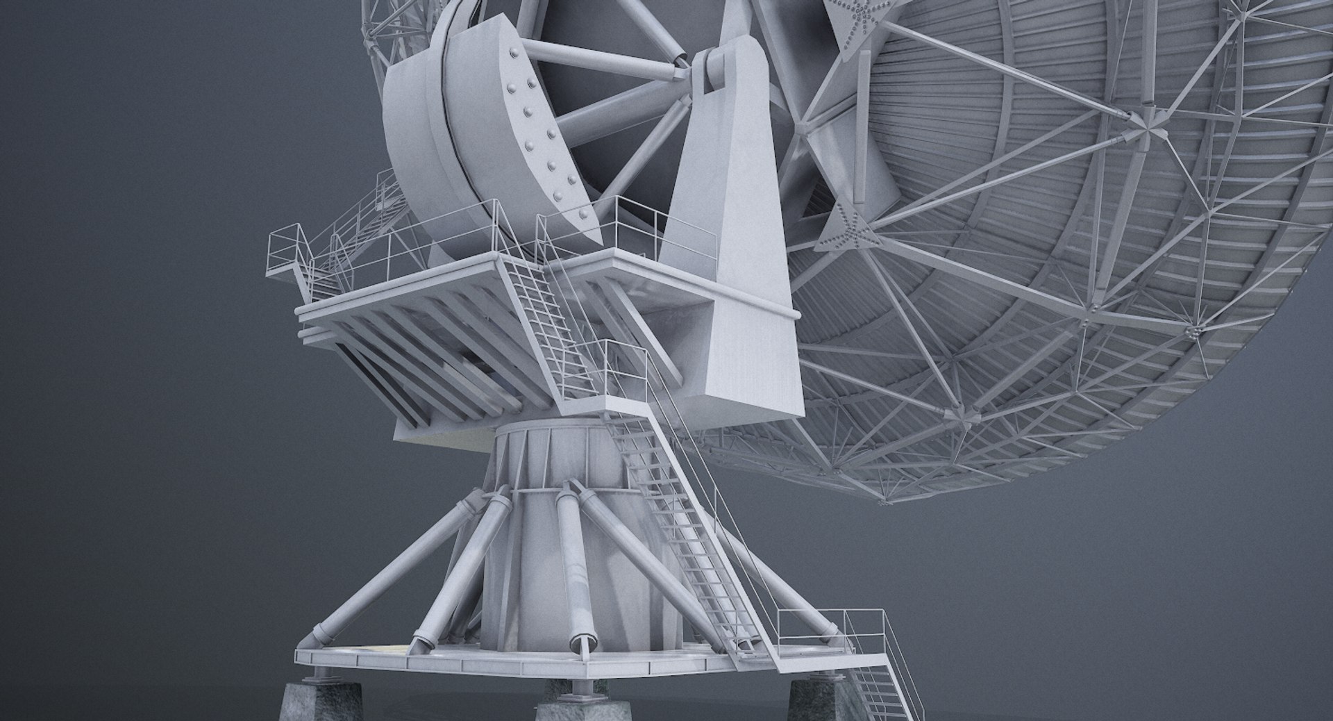 Radio Telescope Satellite Dish 3D Model - TurboSquid 1396985