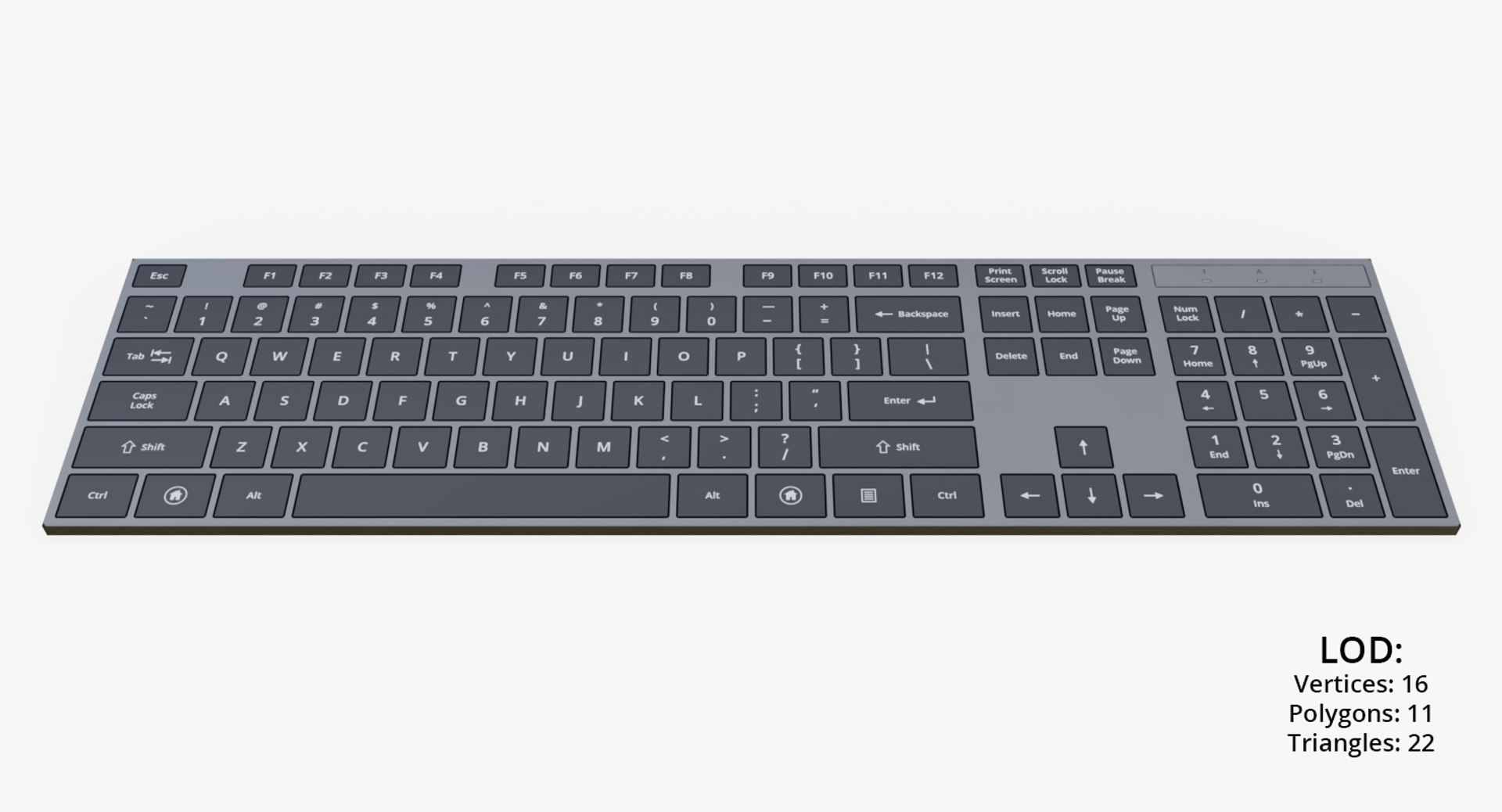 3D Slim Computer Keyboard - Model - TurboSquid 1381471