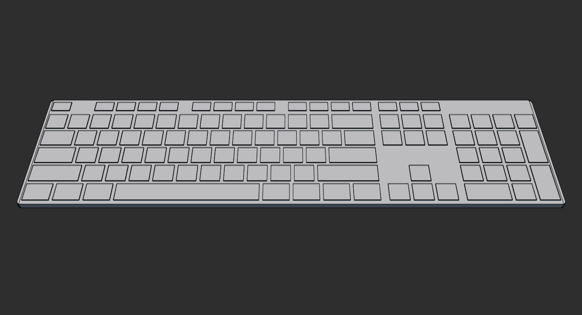 3D Slim Computer Keyboard - Model - TurboSquid 1381471