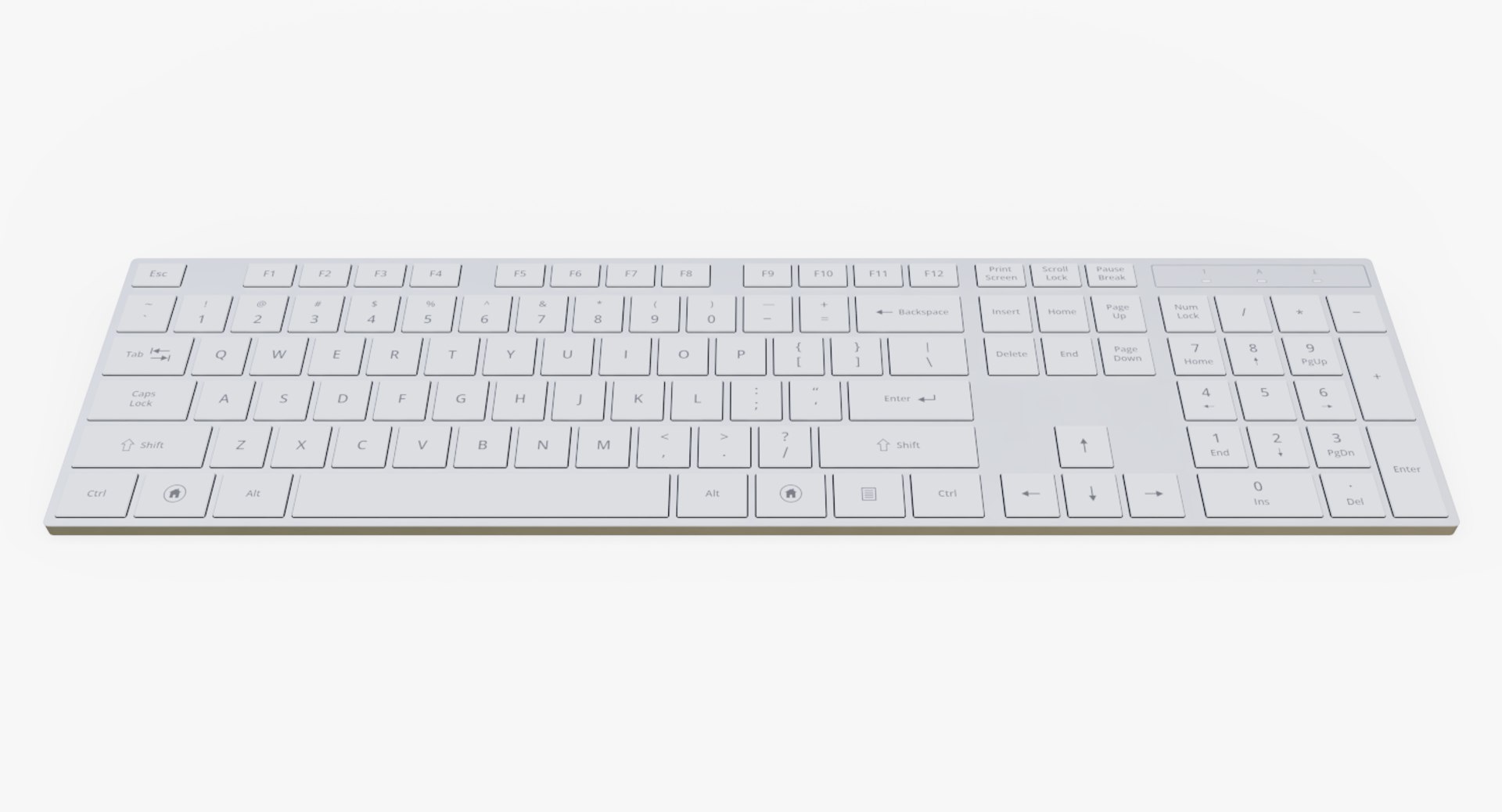 3D Slim Computer Keyboard - Model - TurboSquid 1381471