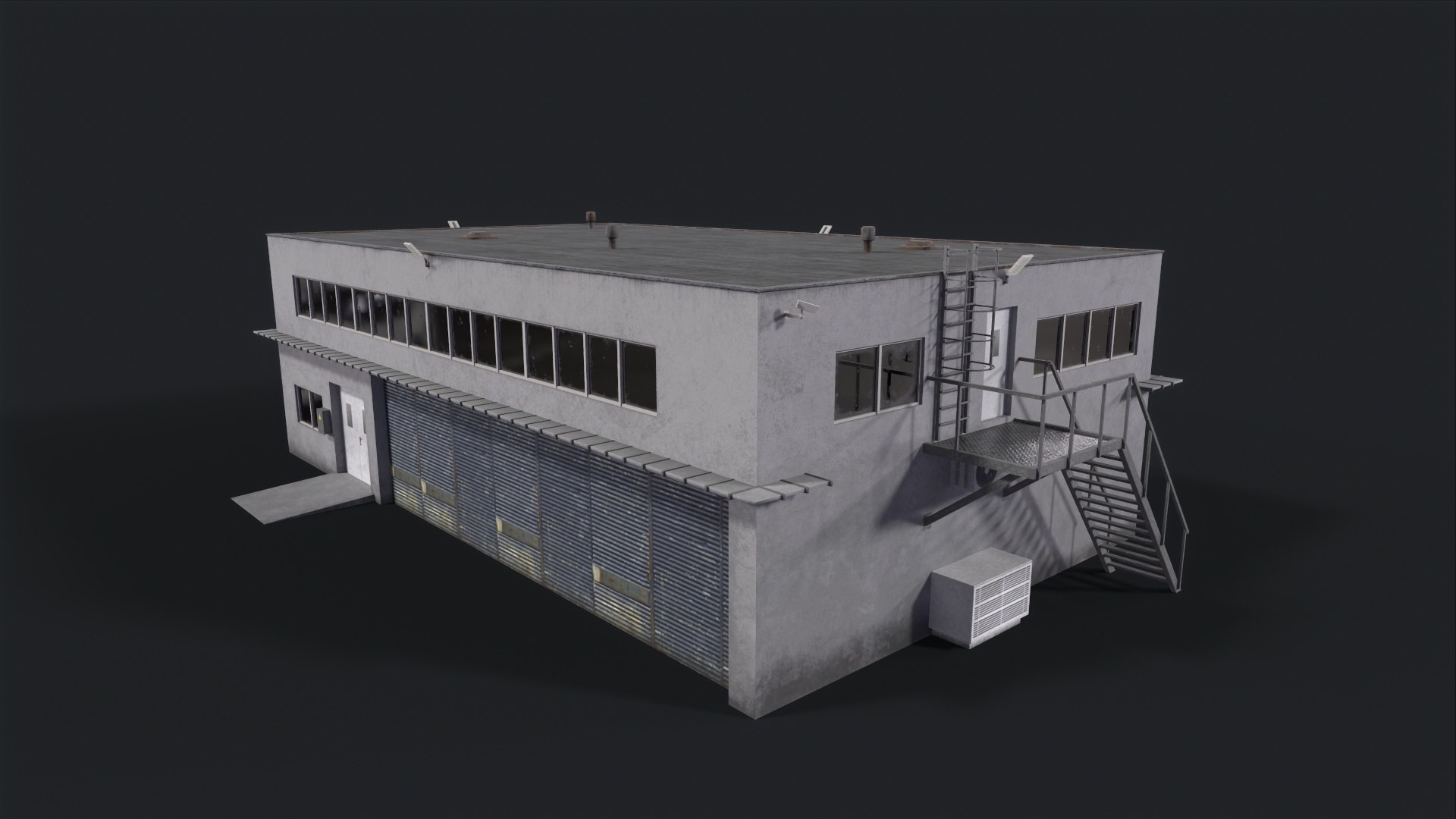Warehouse Building Low-poly 3D Model 3D Model - TurboSquid 2207514