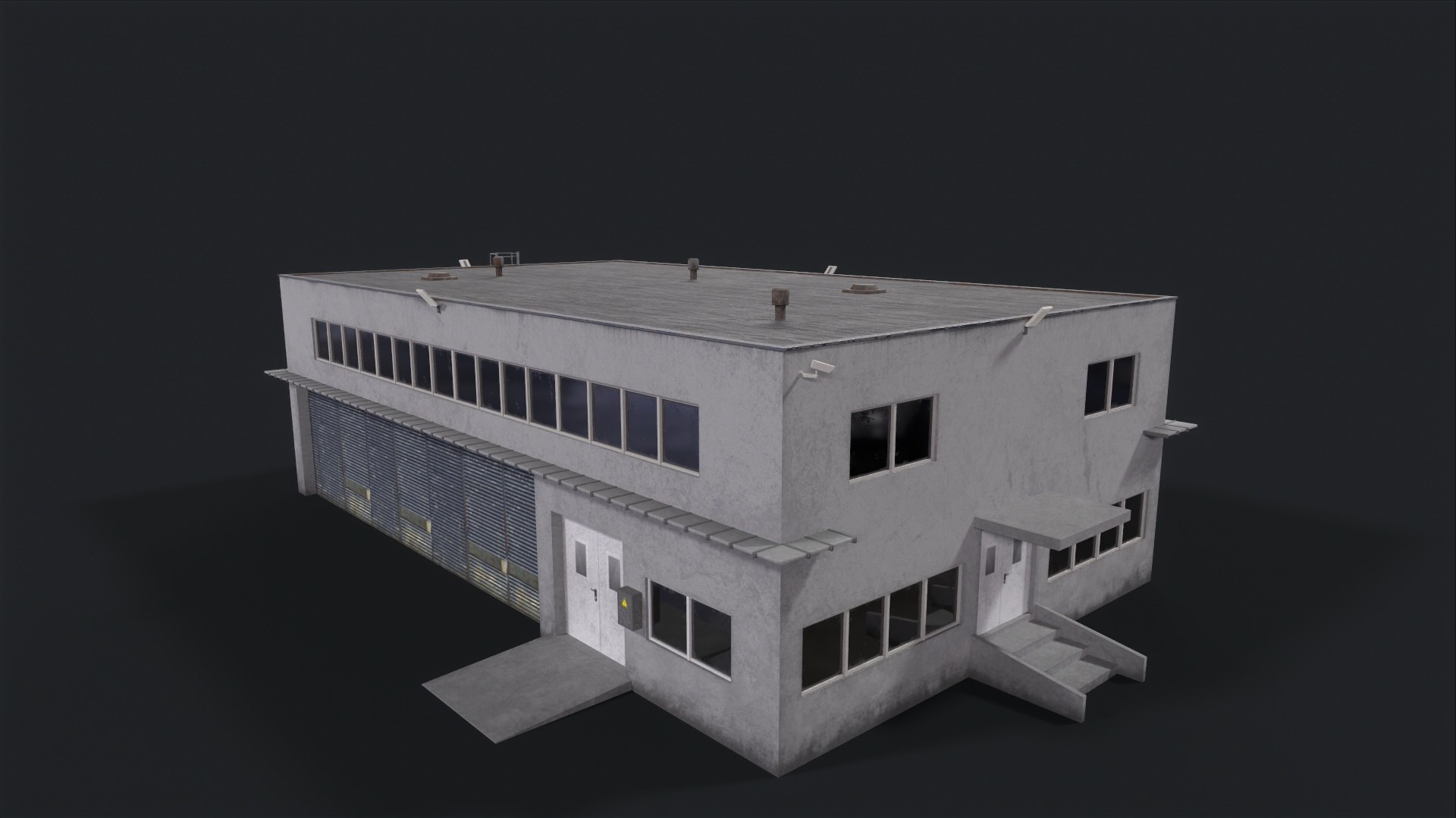 Warehouse Building Low-poly 3D Model 3D Model - TurboSquid 2207514